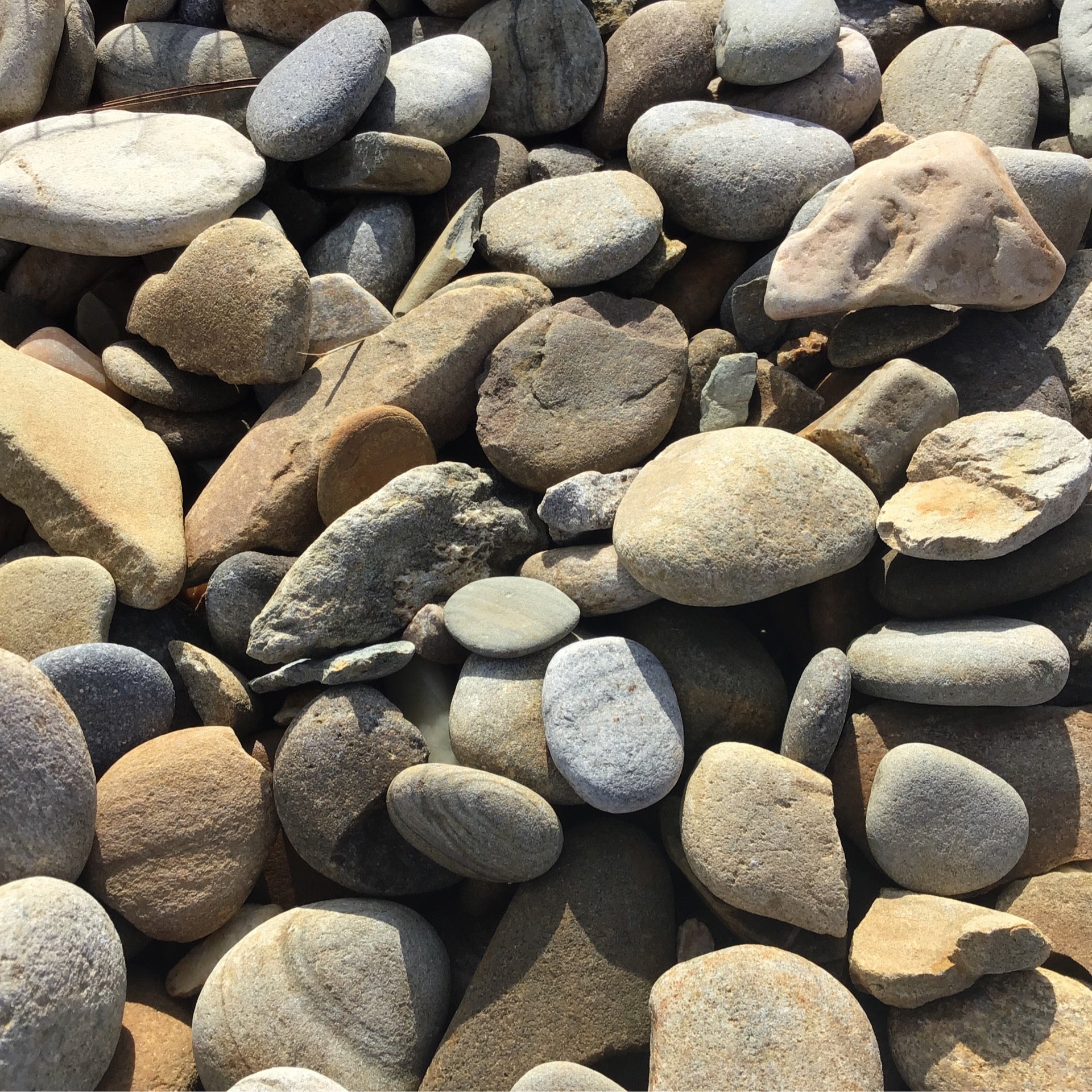 Squirrel Creek Small River Rock Mix Pallets | Alex Pinestraw & Mulch, LLC