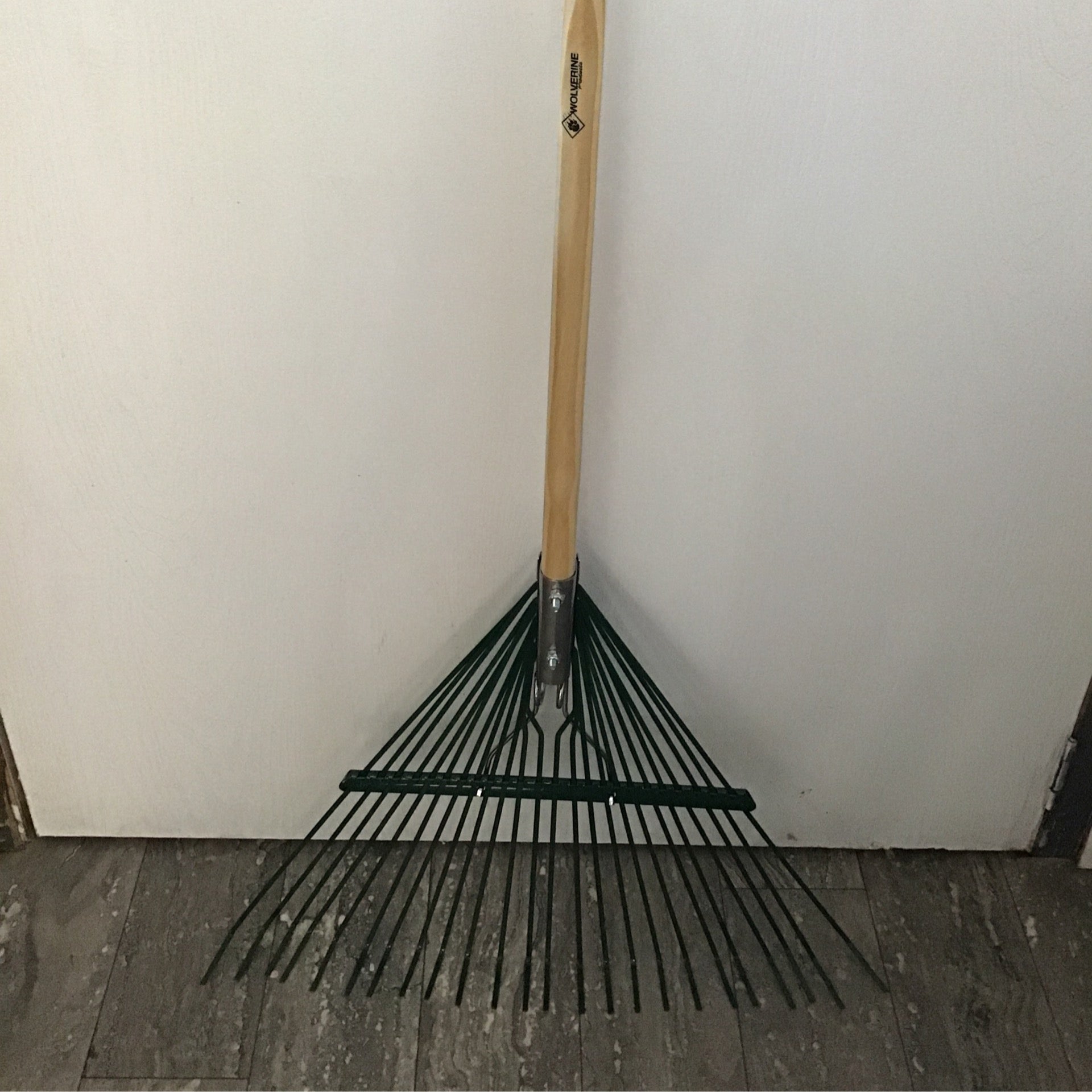 24” Steel Spring Leaf Rake, 1” x 54” Wood Handle | Alex Pinestraw ...