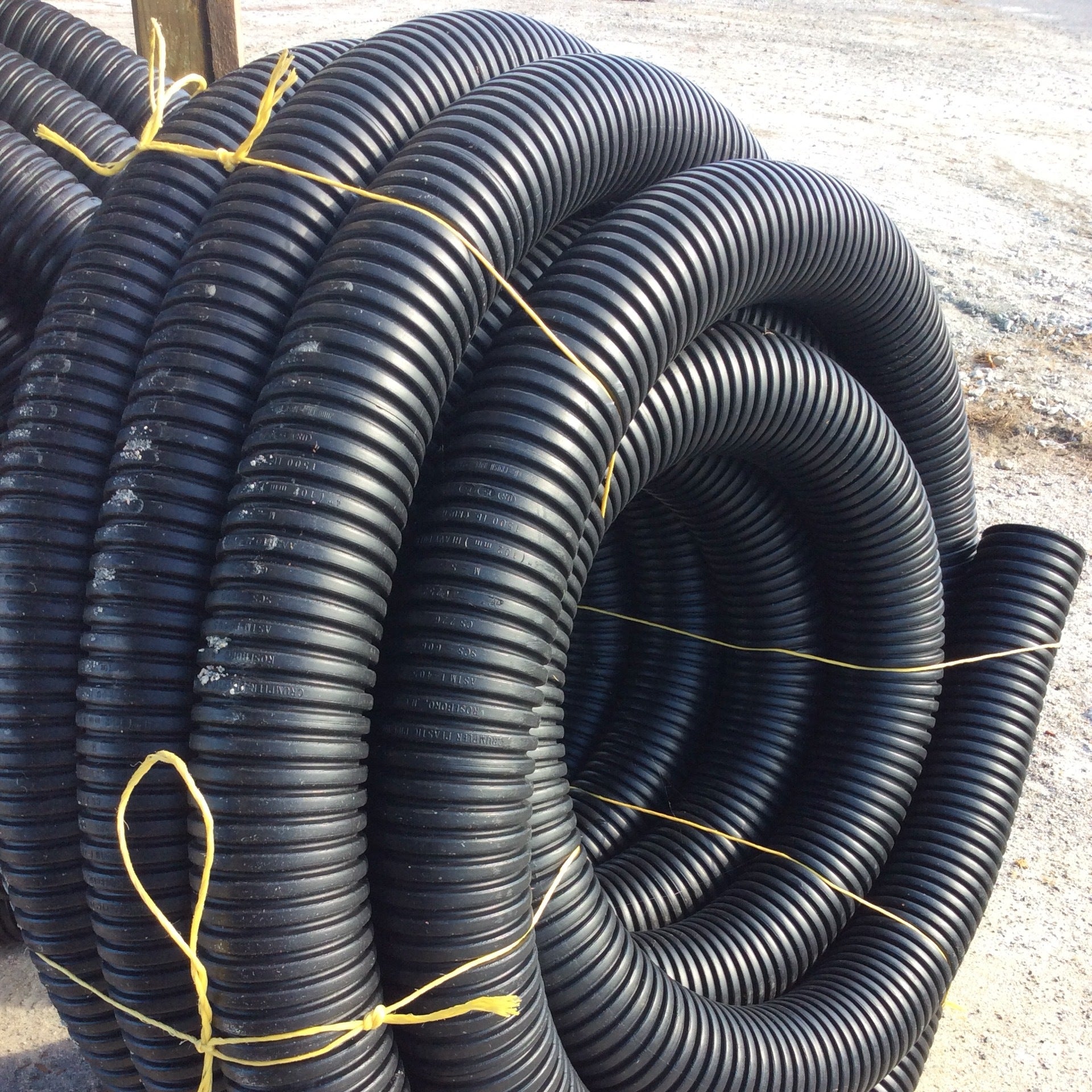4" x 100” Solid Drainage Pipe | Alex Pinestraw & Mulch, LLC