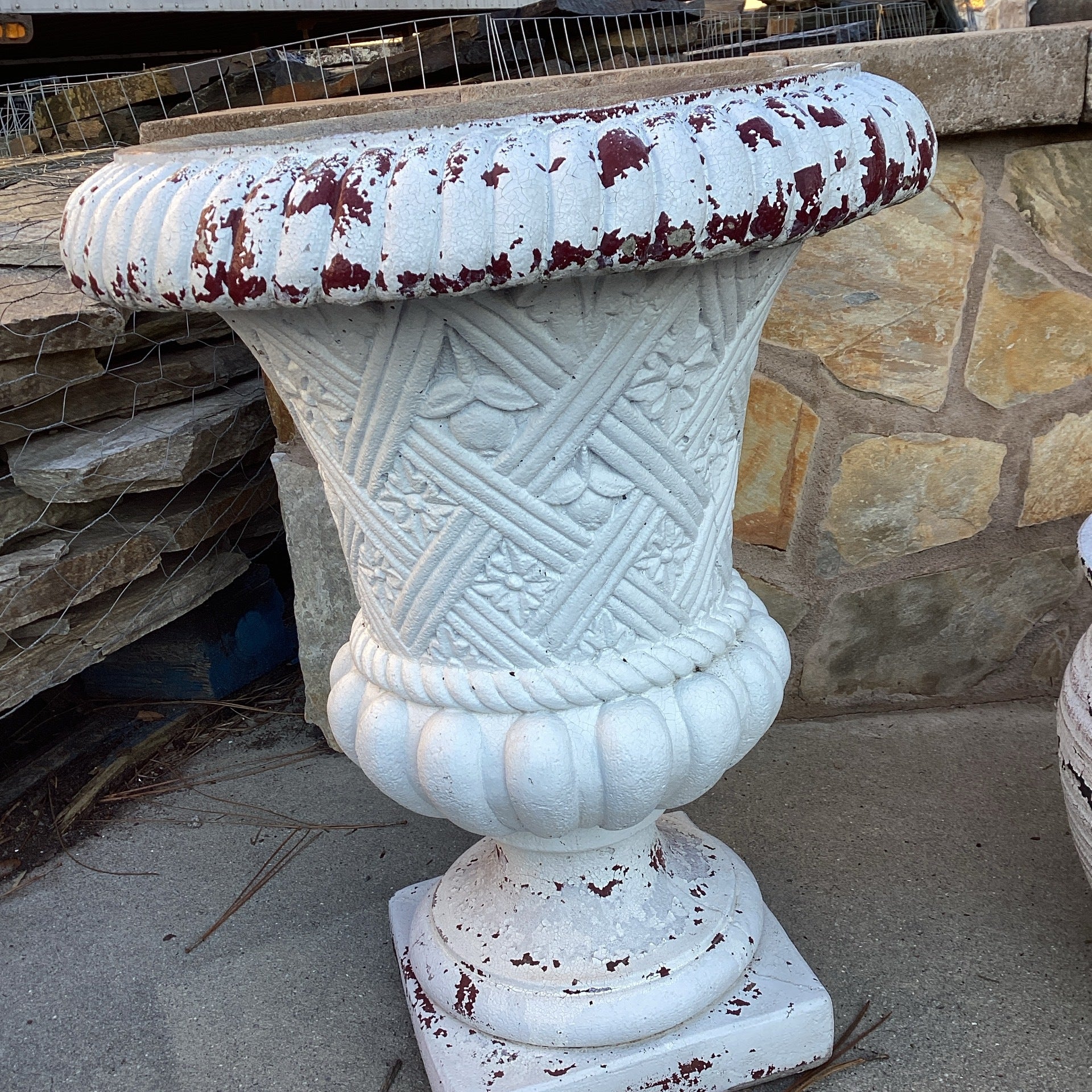 Antique French Style Planter Jardiniere | Alex Pinestraw & Mulch, LLC